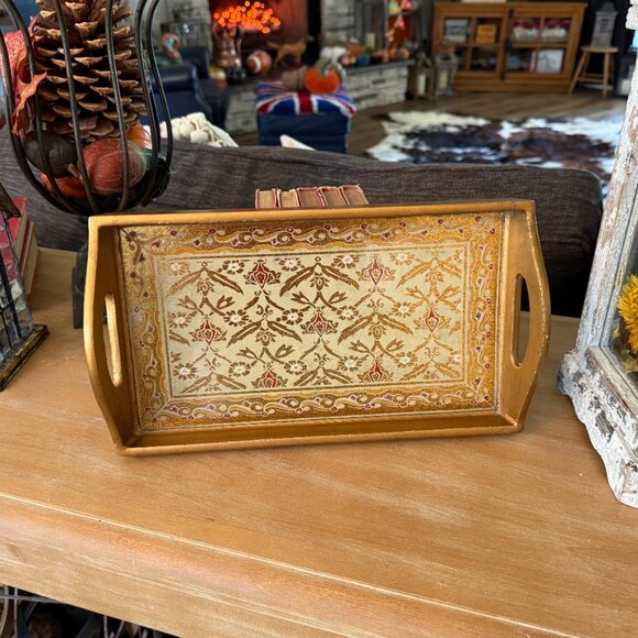Vintage | Accents | Vintage Peruvian Reverse Painted Tray By Artist ...